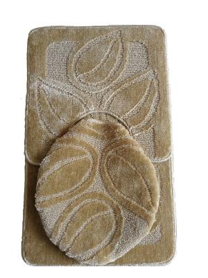 China 3 PCS Bath Mat USA SIZE 10MM Pile High PP Twist Mat TPR Backing for sale