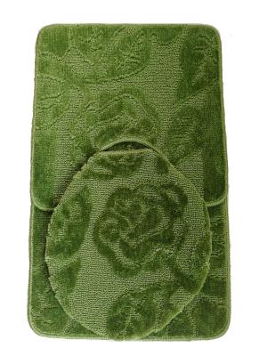 China 3 PCS Bath Mat USA SIZE 10MM Pile High PP Twist Mat Anti-Slip  TPR Backing for sale