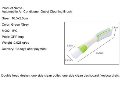 China Mini Double Head Automobile Air Conditioner Outlet Cleaning Brush Keyboard Cleaning Brush for sale