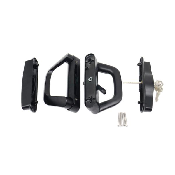 Quality Black D Shaped Door Handles Pull Handle Lock With Key Customizable Design for sale