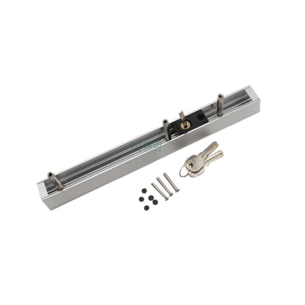 Quality Security Outside Interior Aluminum Long Door Handle With Keys 300mm Length for sale