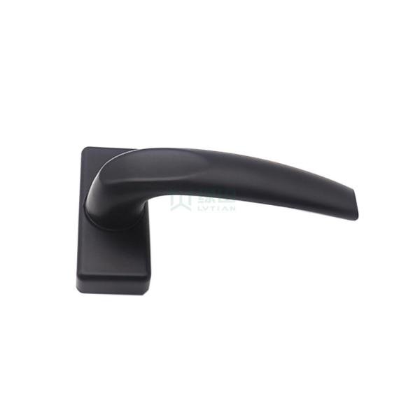 Quality Black Door And Window Push Through Handle Chrome Plated Finish For Home Office for sale