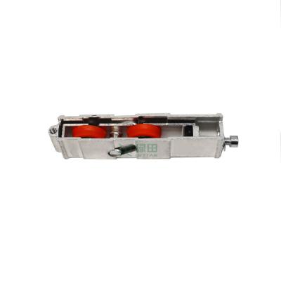 China Raam Aluminium Rol Schuifpoort Accessoire Deur Nylon Met Profiel Dubbele Wielen Tegenover Te koop
