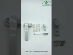 7자색 흰색 평평한 다리 캐시먼트 창문 손잡이 문 창문 고형 알루미늄
