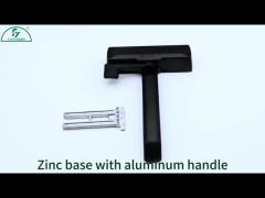 Aluminum Black Sliding Door And Window Handles Simple Style child proof