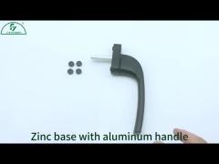 Aluminum Powder Coated Door And Window Handles Casement Handle Lock Smooth