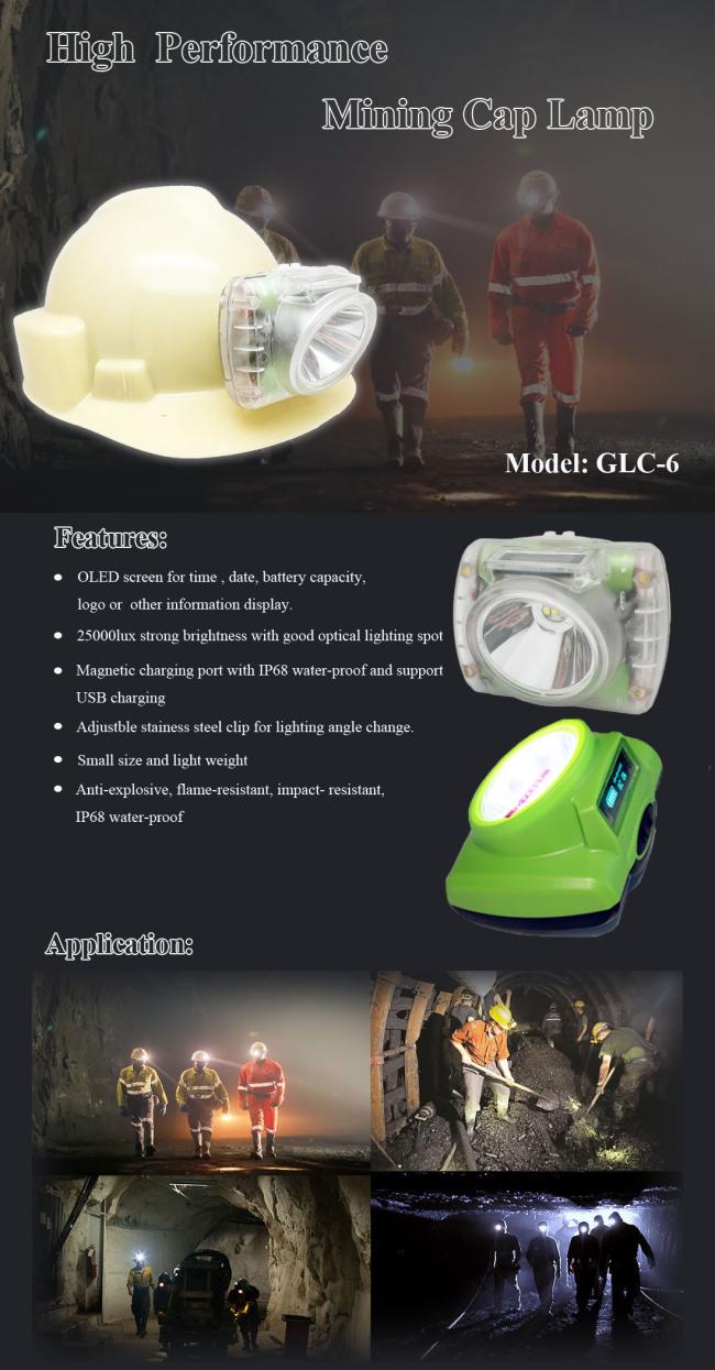 GLC-6 cap lamp with 25000LUX high performance explosion proof for underground ligthing