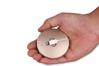 China pocket power bank 700mah with MFI and MIC usb cable for sale