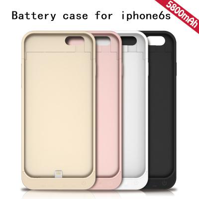 China new design mobile phone Battery charger case for mobile phone 5800mah for Iphone 6/6s for sale