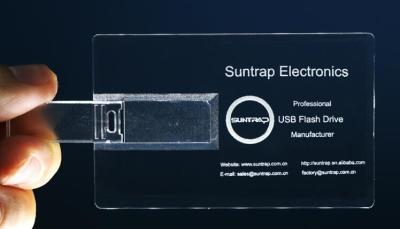 China High quality Free engrave OEM Custom Logo USB Business Card/transparent acrylic Card USB flash drive for Promotional for sale