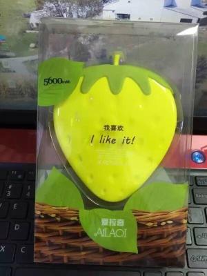China pvc/rubber/silicone fruit strawberry shaped power bank for sale