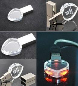 China glass/crystal/transparent usb flash memory for sale