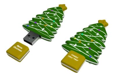 China christmas tree shaped usb flash stick for sale