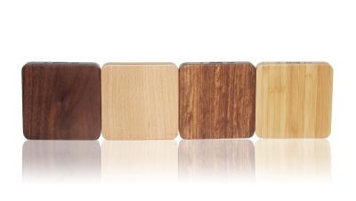 China Promotional gift 2600mah flat power bank wood 500 circles times portable power bank for sale