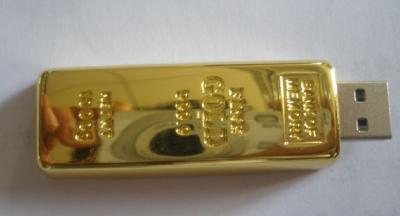 China golden bar usb memory drive with logo engraved usb 2.0 flash stick for sale