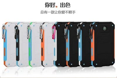 China waterproof SOS led light 10000mah solar power bank with buckle for sale