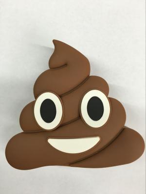 China novel pvc rubber silicone cartoon shit shaped 2600mah power bank for sale
