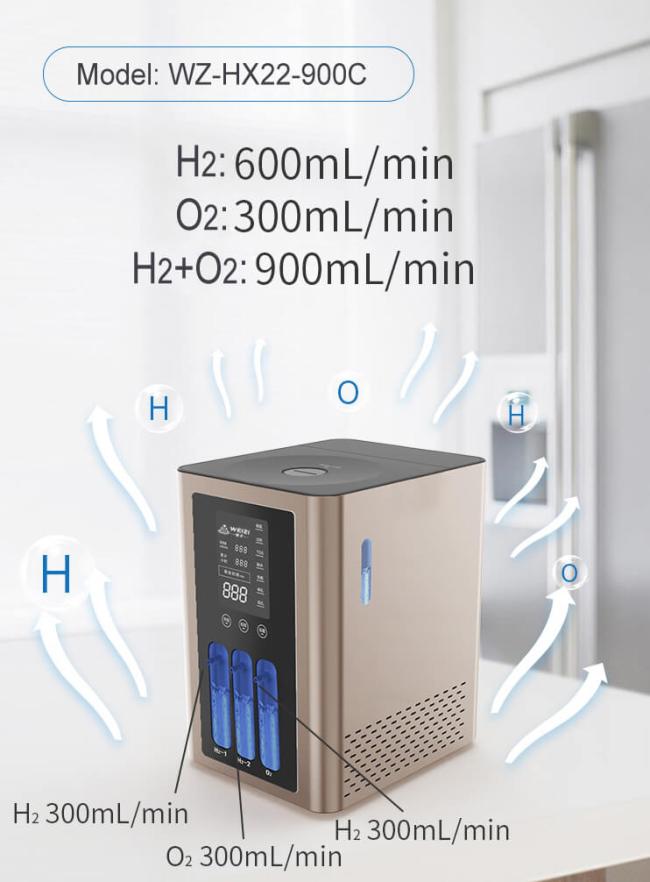 Hydrogen inhalation device close-up