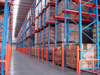 China CE blue and orange warehouse drive in pallet rack system for sale