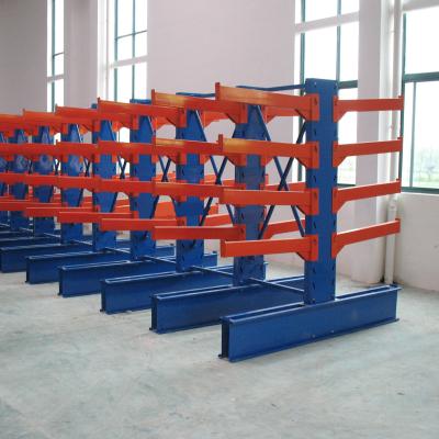 China Nanjing Heavy Duty Timber Cantilever Rack Steel Pipe Cantilever Storage Rack System for sale