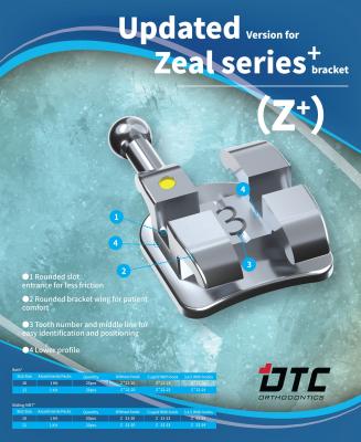 Cina 3 anni vita utile DTC Zeal Plus Serie Dental Ortodontica Bracket Brace Ortho Fabric in vendita