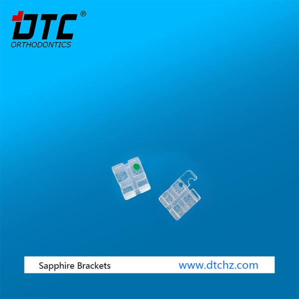 Traitement orthodontique avec DTC Sapphire Bracket Dental Brace Norme ISO