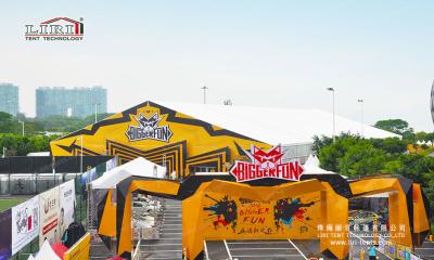 China 40m width PVC and Aluminum event tent for carnival with paiting cover for over 1000 people capacity for sale