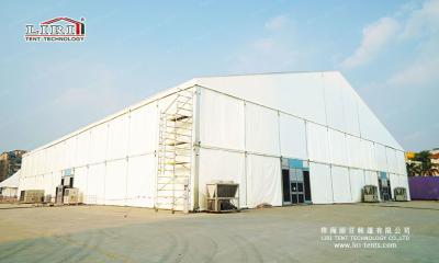 China 50m width PVC and Aluminum event tents for magic show with clear span , white marquee tent for sale
