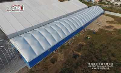 China Thermo Roof Polygon Steel Industrial Storage Tents With Sandwich Hard Wall for sale