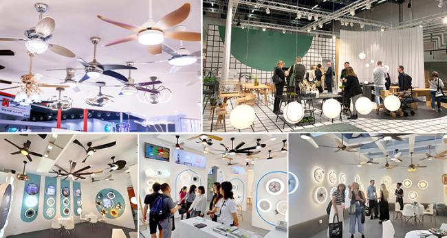 LED Ceiling Fan Lights factory- Low Floor Ceiling Fan 5 Blades Solid Wood Integrated High Wind Ceiling Fan Light 2