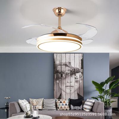 China Crystal Chandelier Ceiling Fan 52 Inch Bluetooth Mute Ceiling Fan Remote Control for sale