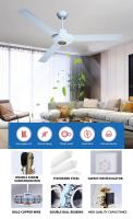 Quality 56 60 Inch 3 Blade Ceiling Fan Light , Modern Chandelier Ceiling Fans With for sale