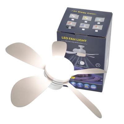 China 16 Inch LED Ceiling Fan Lights Remote Control E27 Ventilador Ceiling Fan Lamp for sale