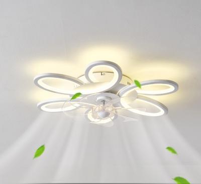 China Modern Smart WiFi Remote Control Fan Light , LED Ceiling Music Speaker Fan Light for sale