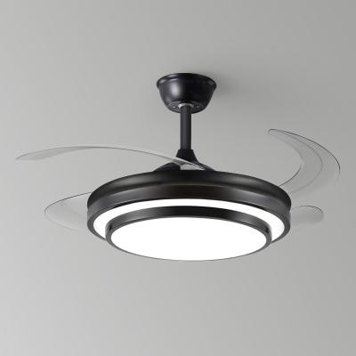 China Afstandsbediening LED slaapkamer plafondventilator Moderne opneembare plafondventilatoren met LED-lichten Te koop