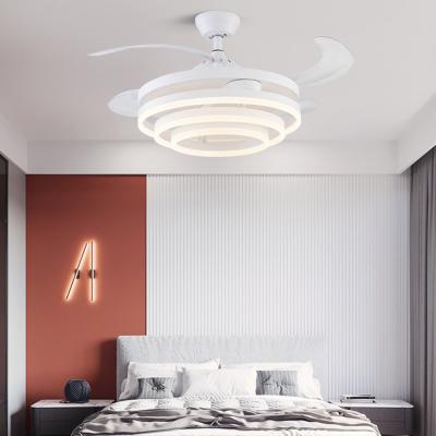 Cina Illuminazione moderna per camere da letto Lampade di soffitto invisibili con ventola e telecomando in vendita
