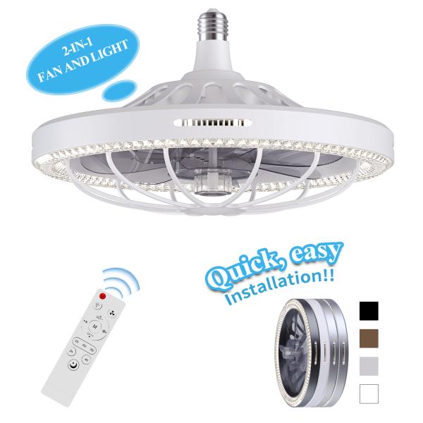Quality Moving Head Intelligent Dimming Home Decor Ceiling Fan 360 Rotating Remote for sale