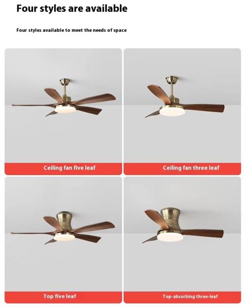 Quality 42/52 Inch 3/5 Straight Blades Wooden Leaf Ceiling Fan Remote Control for sale