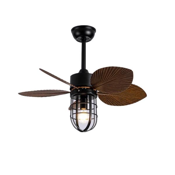 Quality Custom Dining Room Ceiling Fans Remote Control ABS Retro Smart Home Ceiling Fan Light for sale