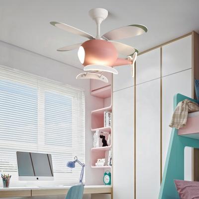 China Custom Helicopter Ceiling Fan Light , Airplane Ceiling Fan Remote Control For Kids Room for sale