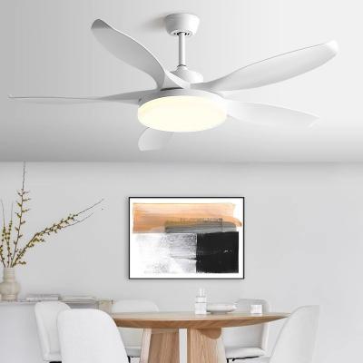 Cina Ventilatore di soffitto a lame di legno minimalista da 46 pollici 5 lame per abitazioni luminose a ventole integrato in vendita