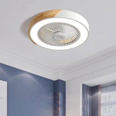 China Smart Deckenventilator Ventilatoren mit Lichtern Fernbedienung Schlafzimmer Dekor Lampe 52cm Luft Unsichtbare Klingen Rückziehbare leise zu verkaufen