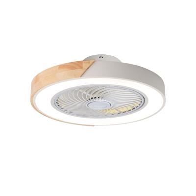 China Residential Dimmable Light Remote Control Acrylic Modern Led Wood Ceiling Fan for sale