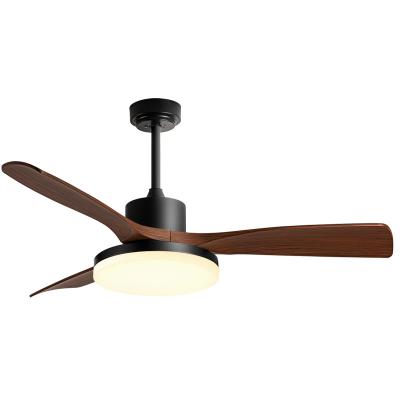 China Wholesale  Modern 42/52 Inches Ceiling Fan Light 3 Blades DC Motor Remote Control Switch Iron Lamp Body Black/White Color for sale