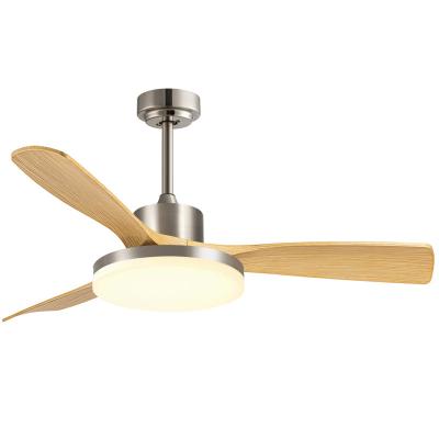 China Wholesale  Modern 42/52 Inches Ceiling Fan Light 3 Blades DC Motor Remote Control Switch Iron Lamp Body Black/White Color for sale