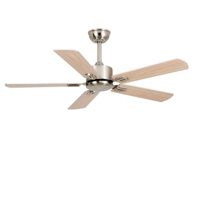 China Warm te koop Laag geluid Puur koper Dc Motor Roestvrij staal BLDC Moderne plafondventilator Met afstandsbediening Te koop