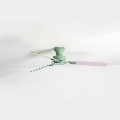 Cina 42/52/56 pollici Remote Dc Legno compensato lama Design di moda moderno Soggiorno Cucina Caffe' Fann soffitto Senza luce in vendita