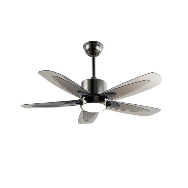Quality Wholesale Factory Modern Minimalist Tri-Color ABS Industrial Hanging Fan Light Big Wind AC Motor Remote Control Iron For Living Dining Room LED for sale