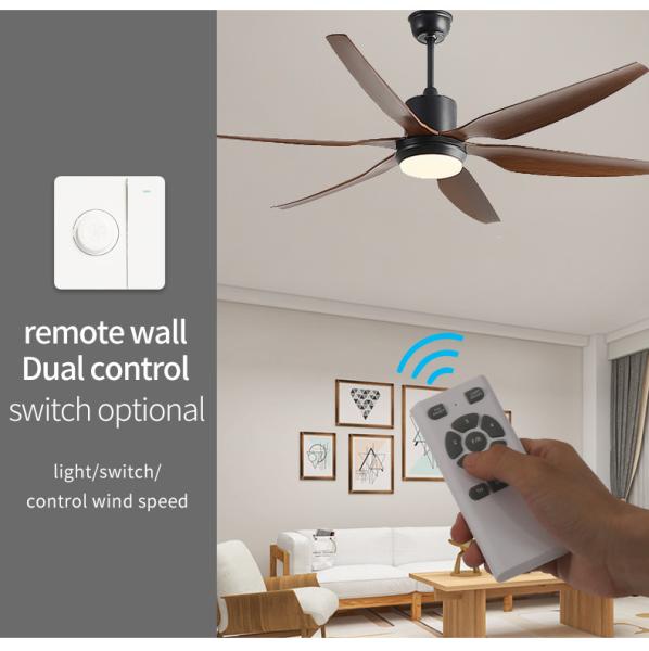 Quality Factory 66 Inch Indoor Decorative Ceiling Fan With Led Light 3 Colour Change Fan for sale