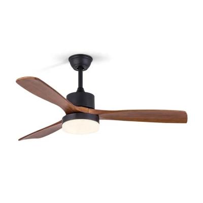China Nordic Decor Forward Reverse 3 Blades Ceiling Fan Light With Remote Control Wooden 42 Inch for sale